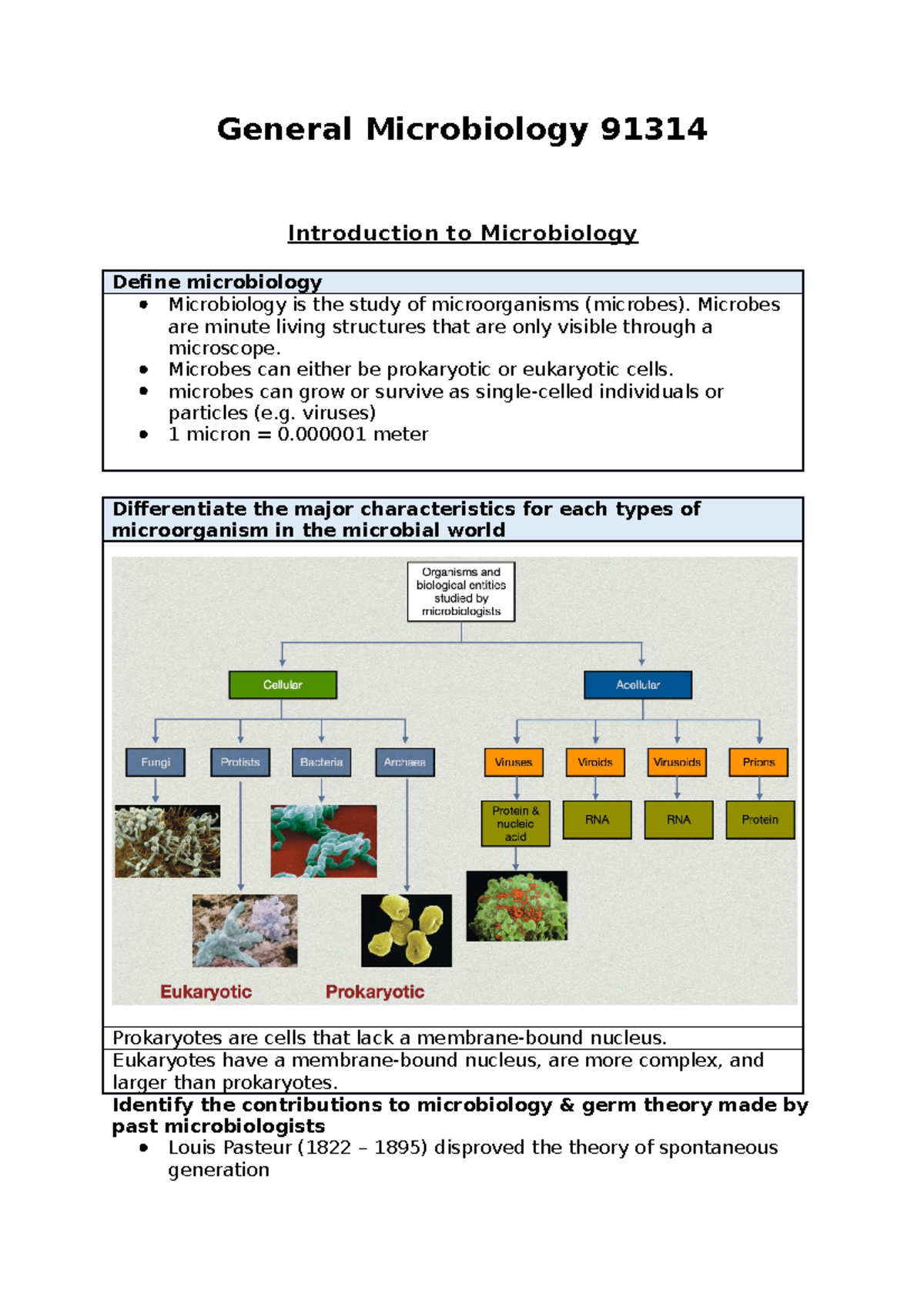 General Microbiology 91314 - General Microbiology 91314 Introduction to ...