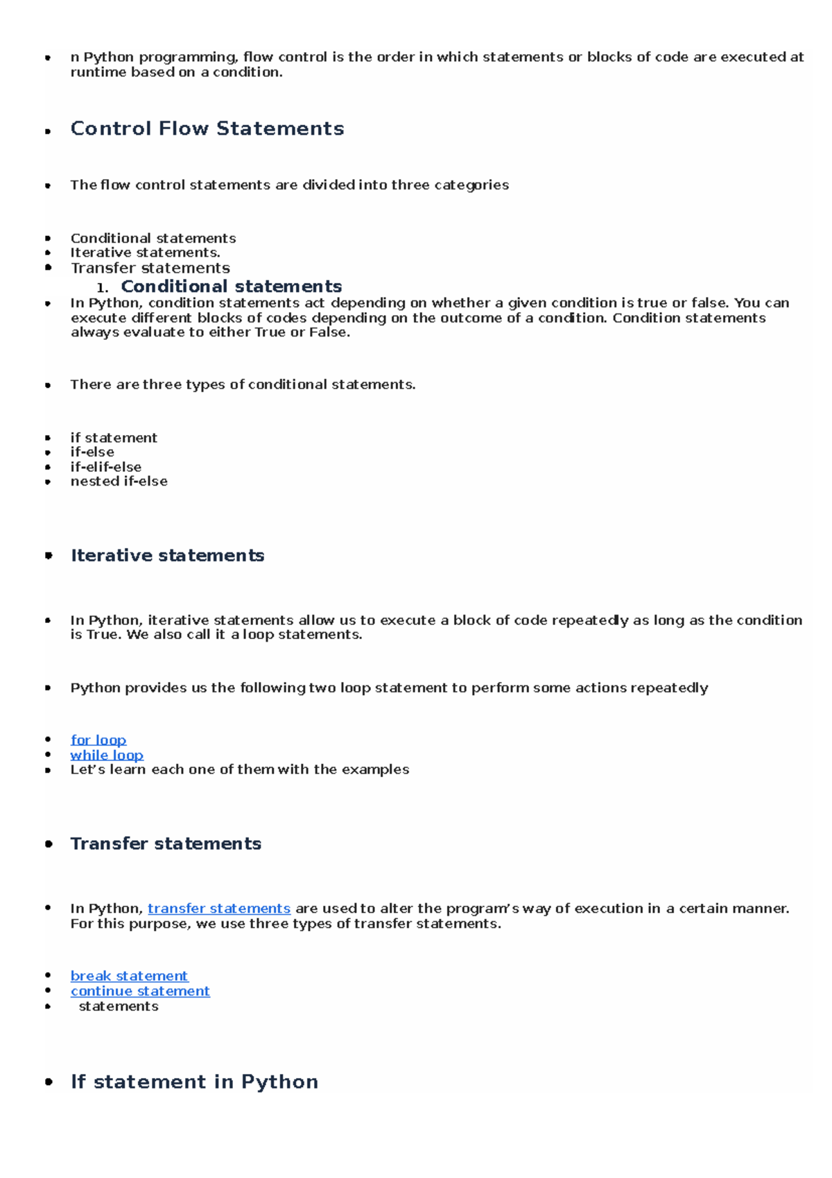 N Python programming - vgfg - n Python programming, flow control is the ...