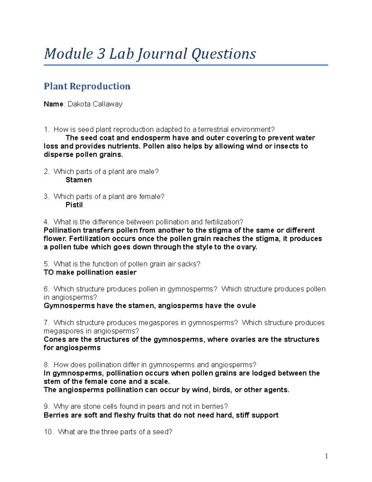 Dakota Callaway L3Journal - Module 3 Lab Journal Questions Plant ...