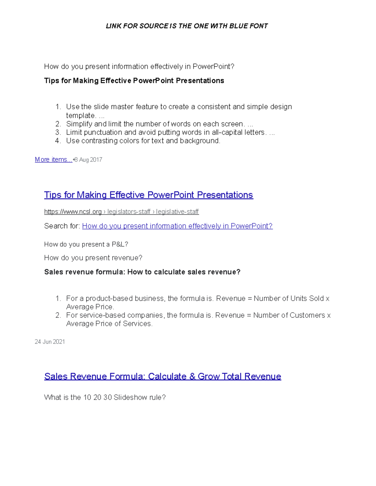 How do you present information effectively in Power Point ...