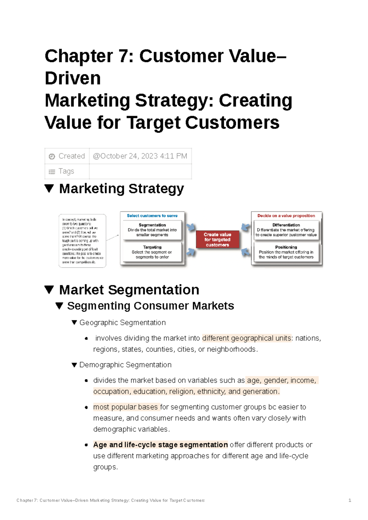 Chapter 7 Customer Value Driven Marketing Strategy 9f86dbcc087946 ...