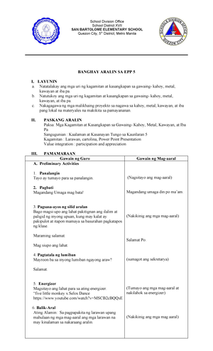 Grade-3-DLP August 12 - READING DLP - K-12 Curriculum Daily Lesson Plan ...