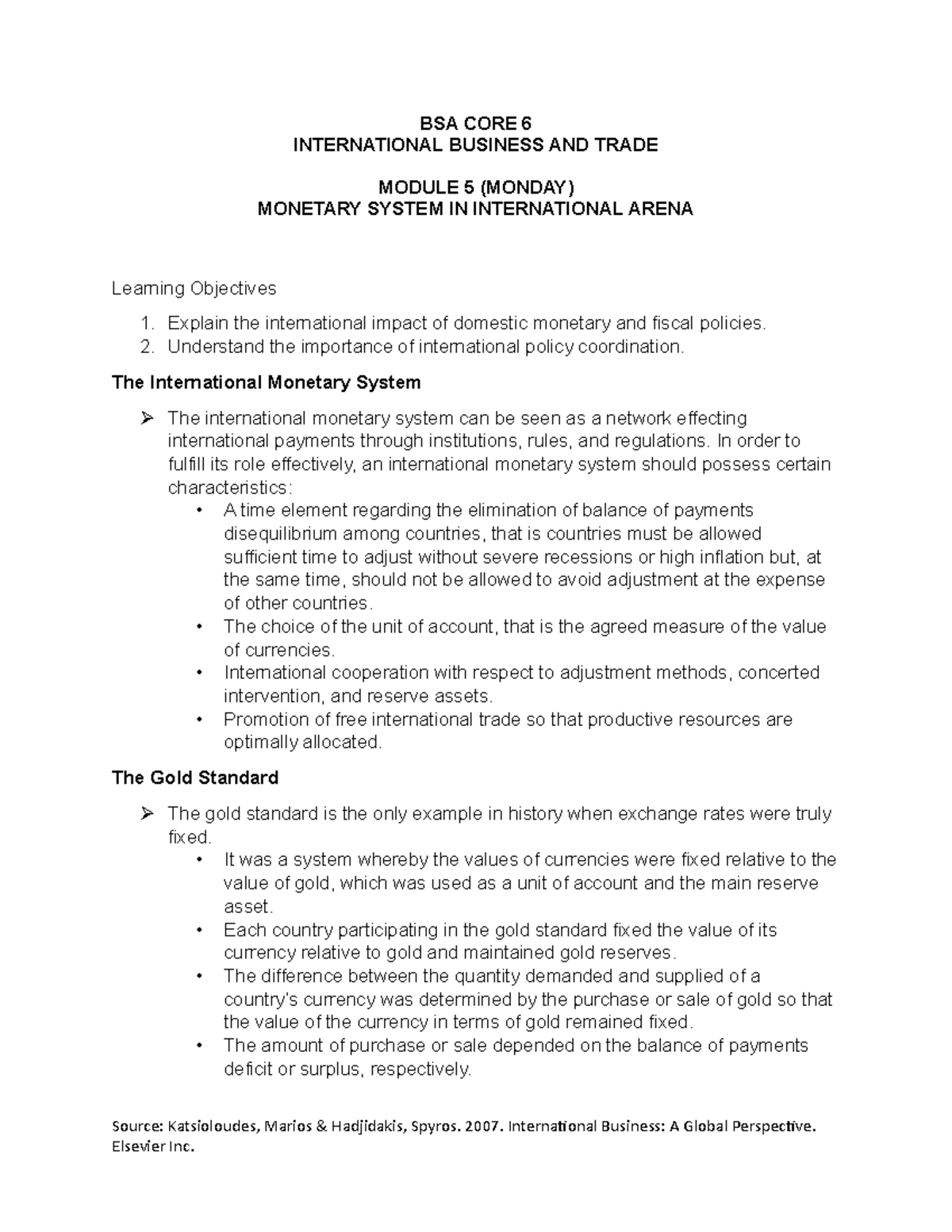 Module 5 MON Bsacore 6 - Lecture notes 5-8 - BSA CORE 6 INTERNATIONAL ...