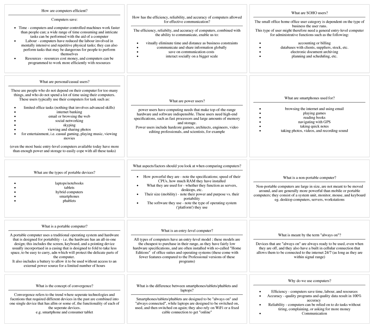 Computers in our every day life - How are computers efficient ...