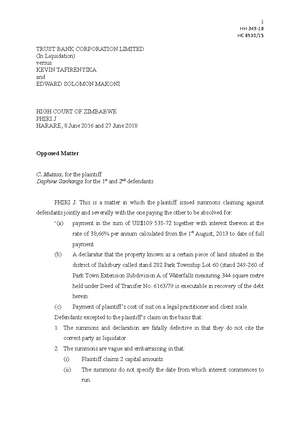 Notice OF BAR 21 February 2023 - IN THE HIGH COURT OF SOUTH AFRICA ...