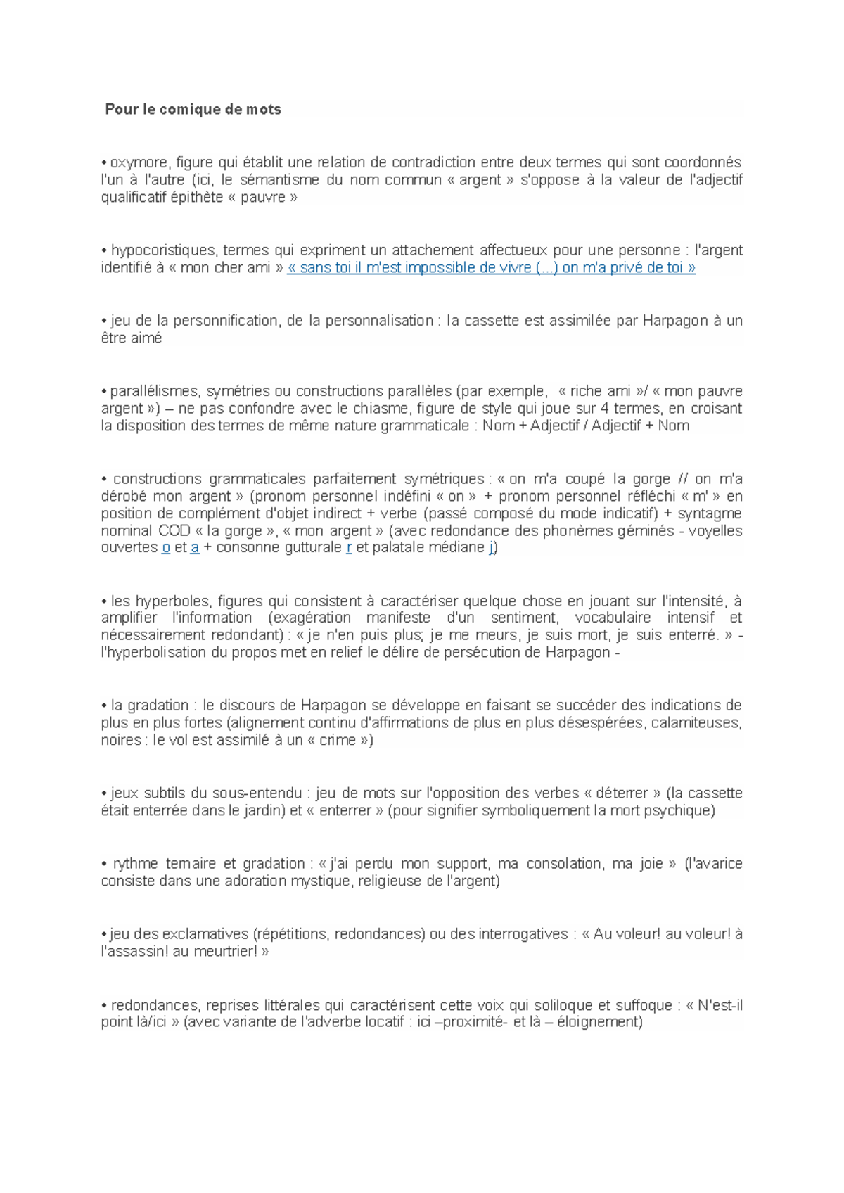 Pour le comique de mots, gestes, situation - Pour le comique de mots ...