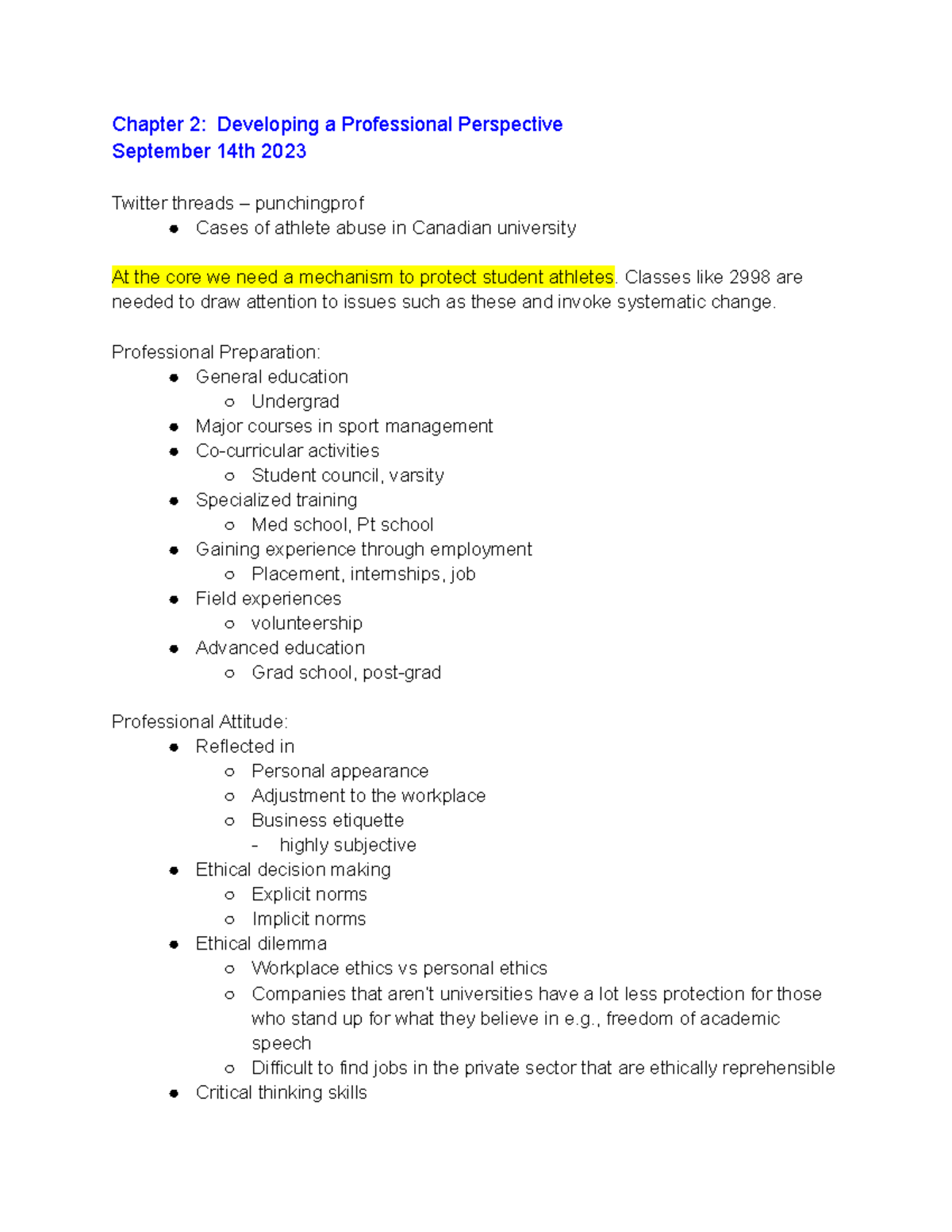 Chapter 2 Developing a Professional Perspective - Chapter 2: Developing ...