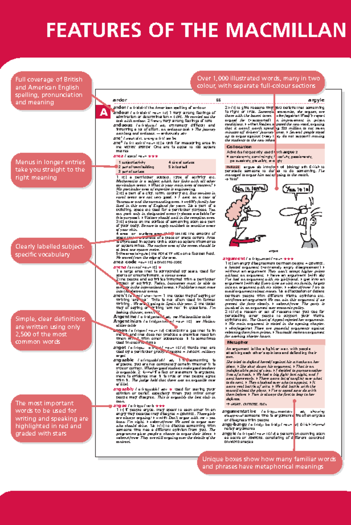 Dictionary - FEATURES OF THE MACMILLAN A ardor 66 argyle - Studocu