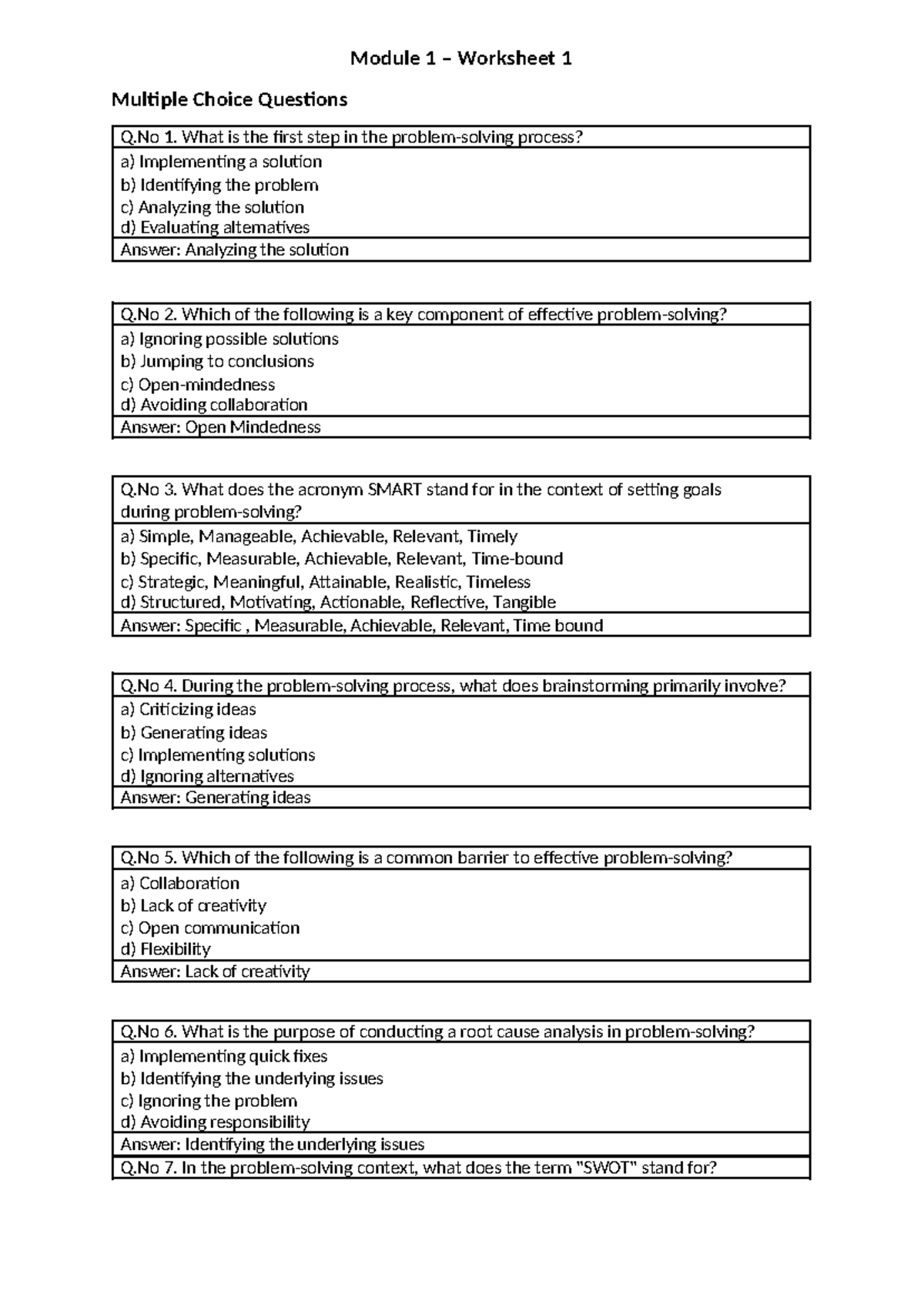 (2 - 1) CSE 1021 - Module 1 - Worksheet - Module 1 – Worksheet 1 ...
