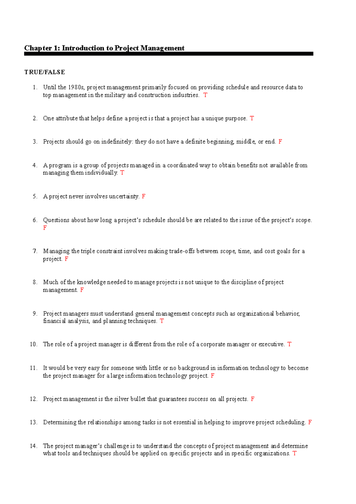 Final-PMA - Midterm + Final PRM - Chapter 1: Introduction to Project ...