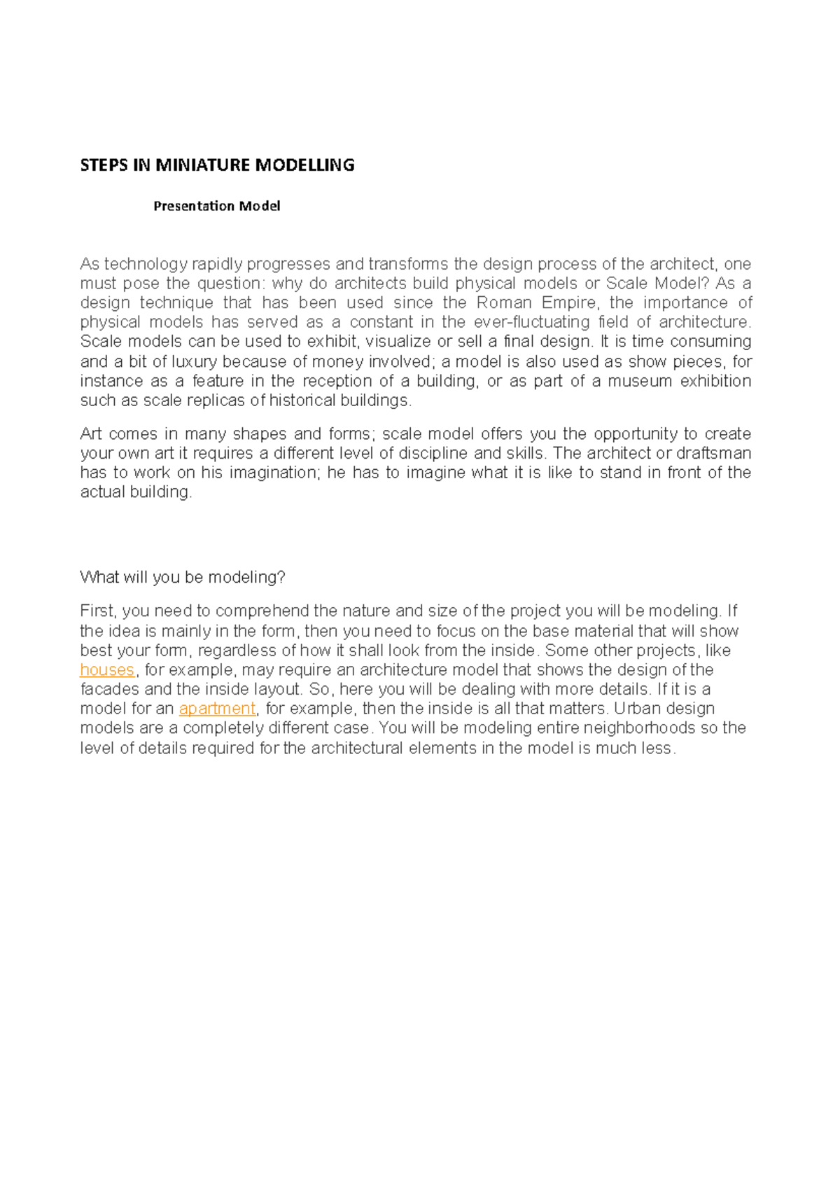 Steps IN Miniature Modelling - STEPS IN MINIATURE MODELLING ...