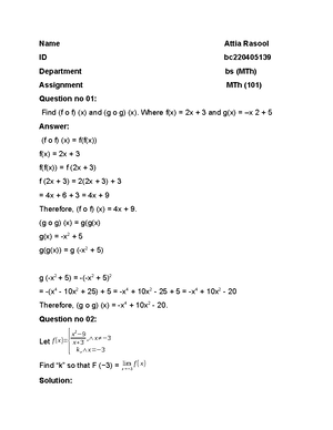 Practice Qs of Lecture 29 to 34 Solution - Practice Questions of Lecture 29 to 34_Solution Q ...