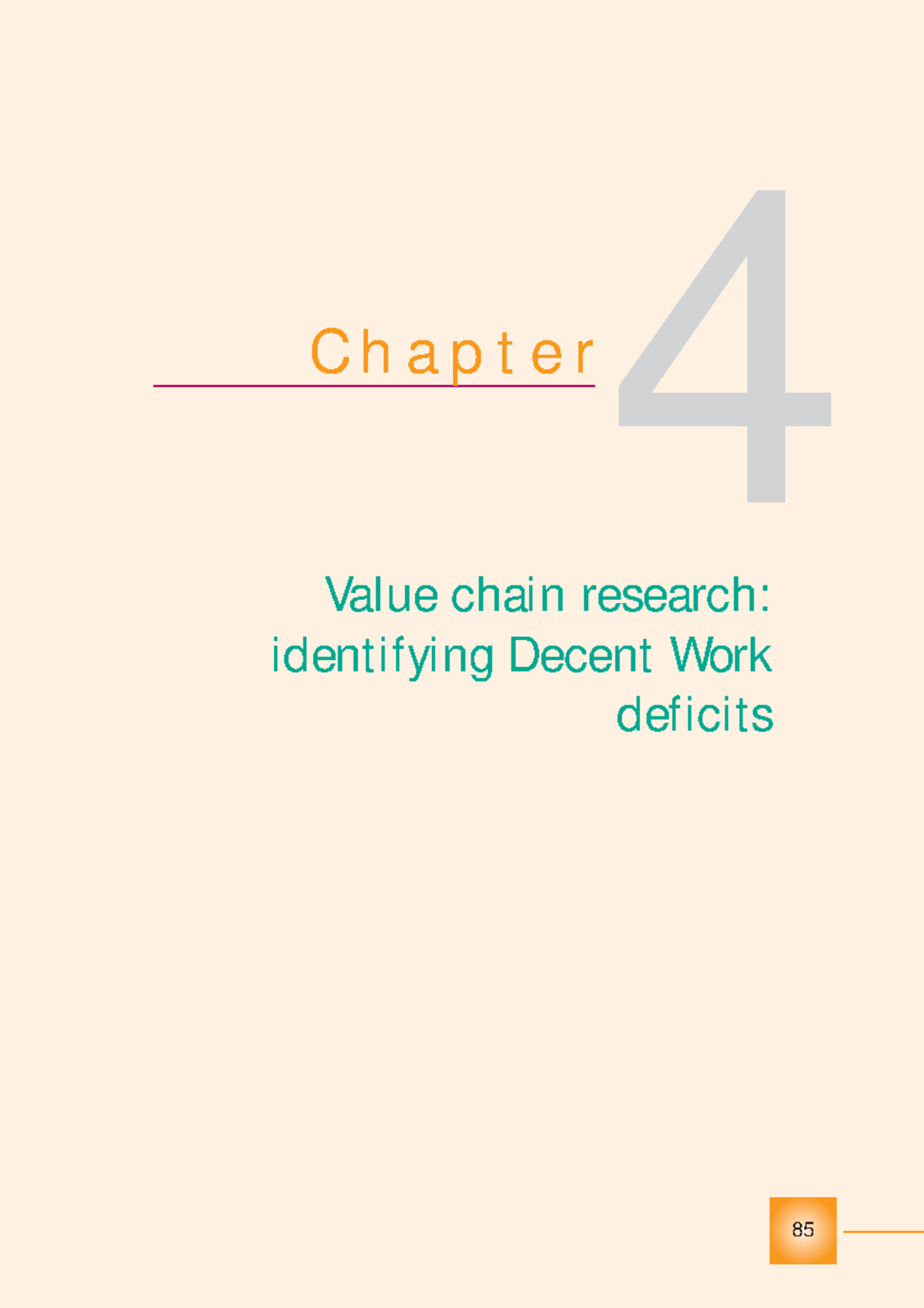 Value Chain ILO Chapter 4 - 4 Value chain research: identifying Decent ...