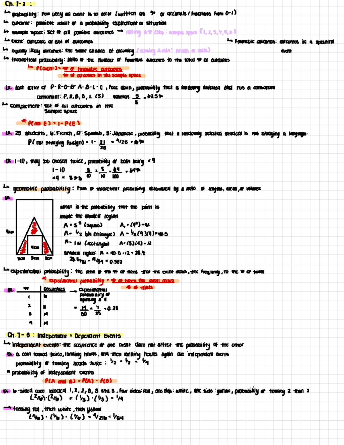 Untitled Notebook - Pre-Calc Chapter 6 - Ch. 1-2: > probability:how ...