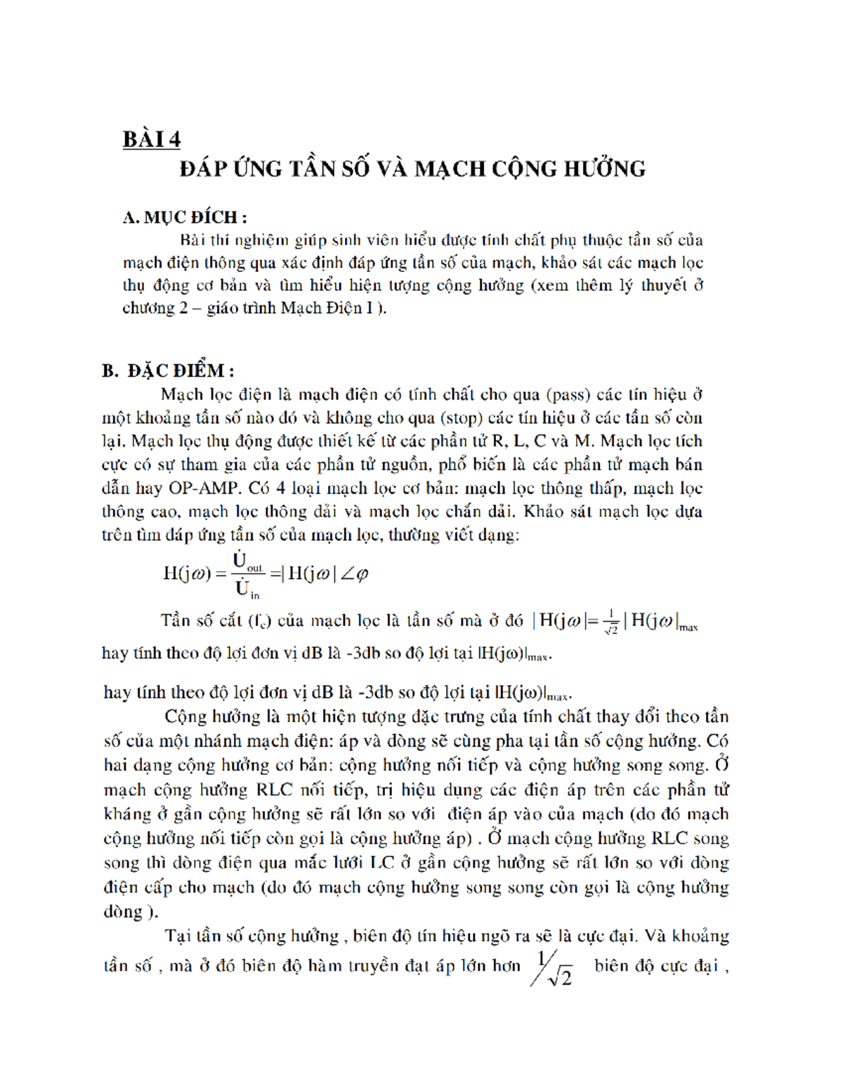 GTM 4 - tn gtm - 𝐟𝟎= 2138 Hz 𝐟𝟏=1 (Hz) 𝐔𝐨𝐮𝐭(𝐟𝟏)=1 (V) 𝐟𝟐=3 (Hz) 𝐔𝐨𝐮𝐭(𝐟𝟐)=1 (V) +Xác định BW=2k ...