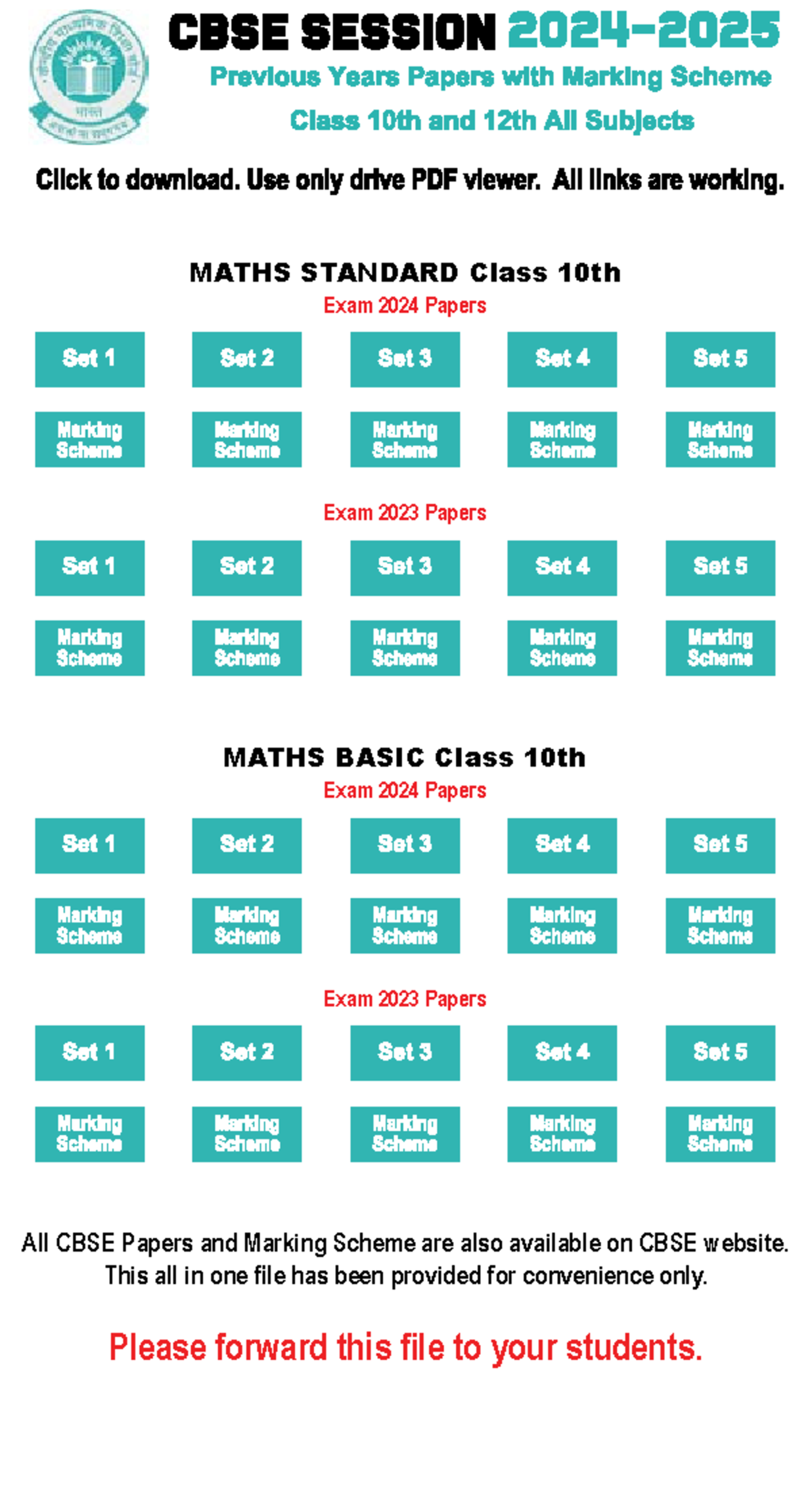 10th Papers - MATHS STANDARD Class 10th Exam 2024 Papers Exam 2023 ...