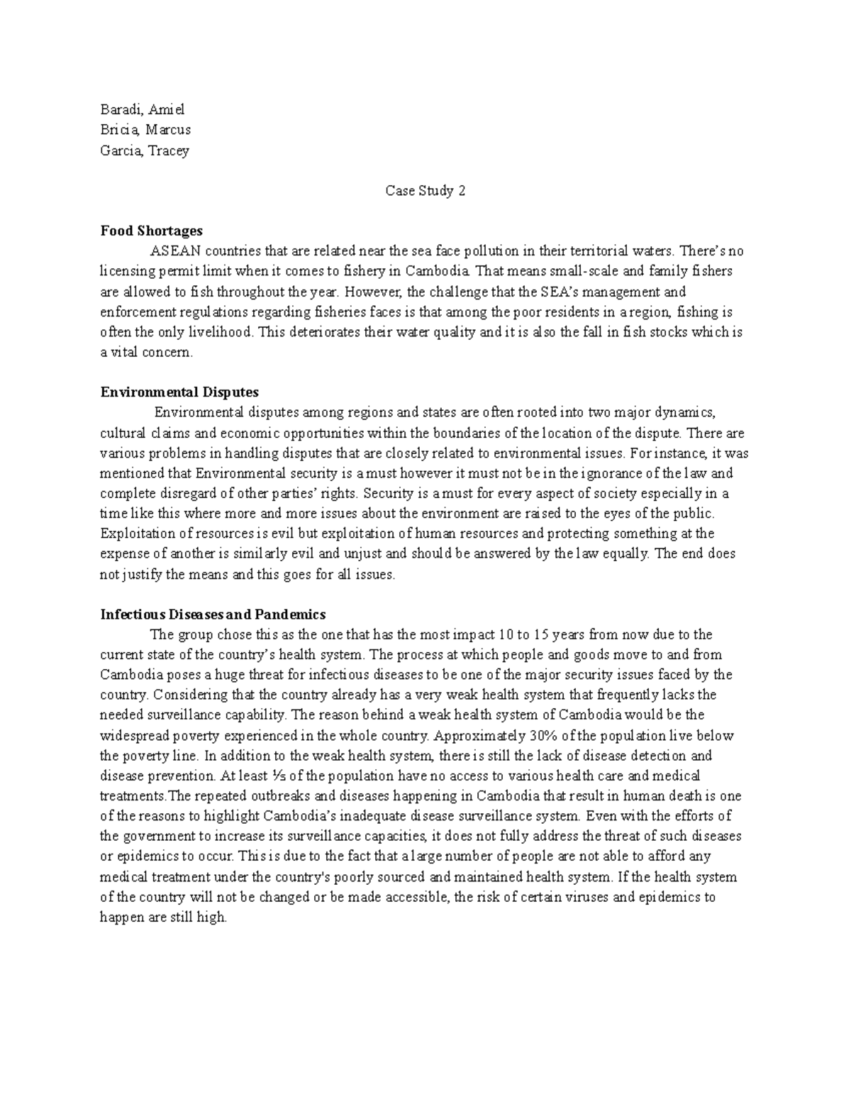 Cambodia Case Study 2 LCASEAN DLSU Term 1 - Baradi, Amiel Bricia ...