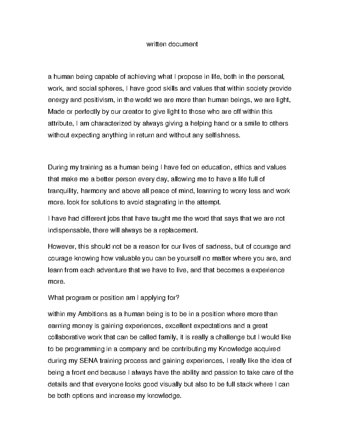 Written document - Resumen Analisis y desarrollo de software - written ...