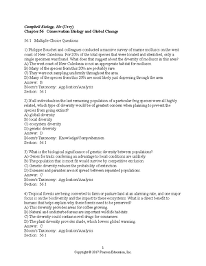 Chapter 53 - test help and prep. bio 111-112 test guides - Campbell ...