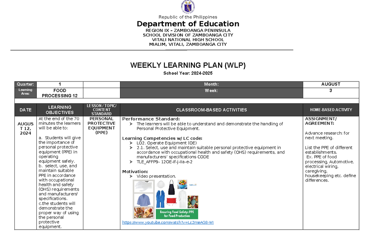 WEEK 3 - ABOULT THE LESSON FOR THE WEEK THIS IS THE LESSON PLAN FOR ...