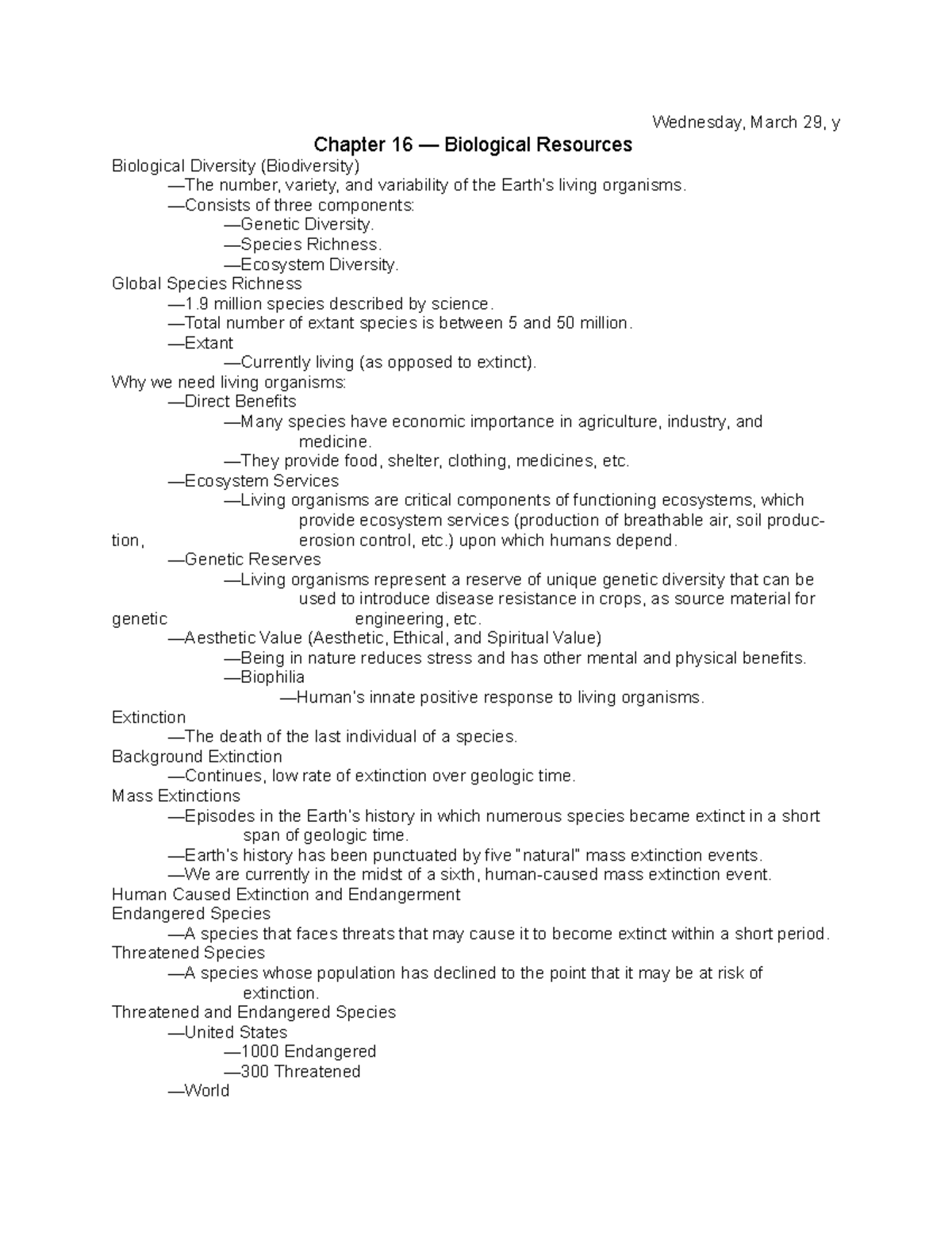 Biology Notes Chapter 16 - Wednesday, March 29, y Chapter 16 ...