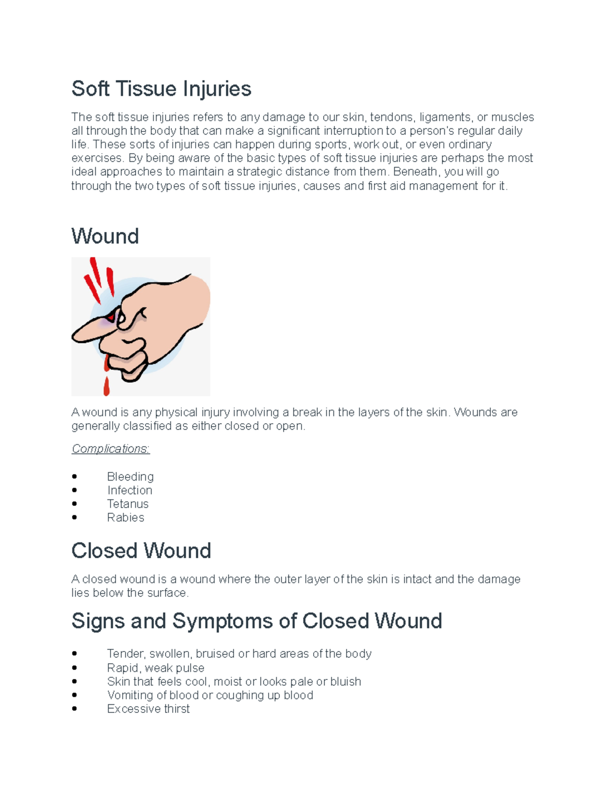 Soft Tissue Injuries - These sorts of injuries can happen during sports ...