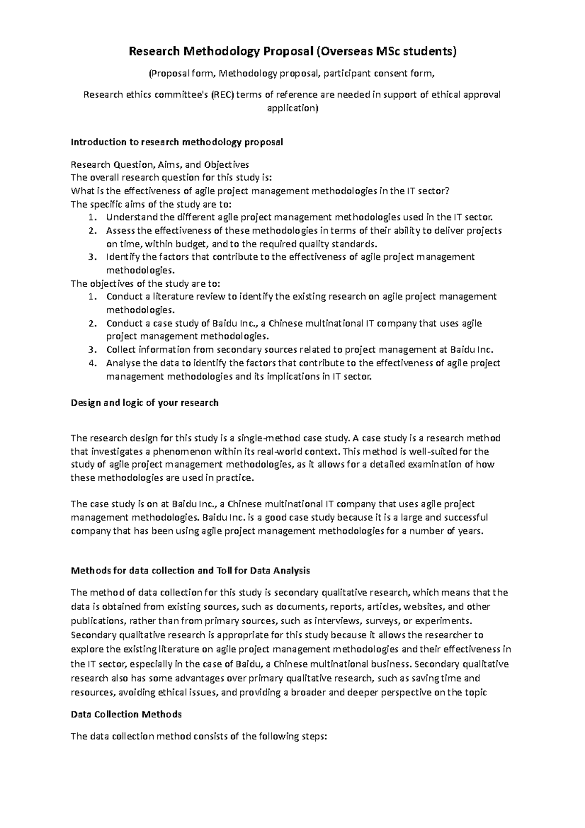 Research methodology template overseas - Research Methodology Proposal ...