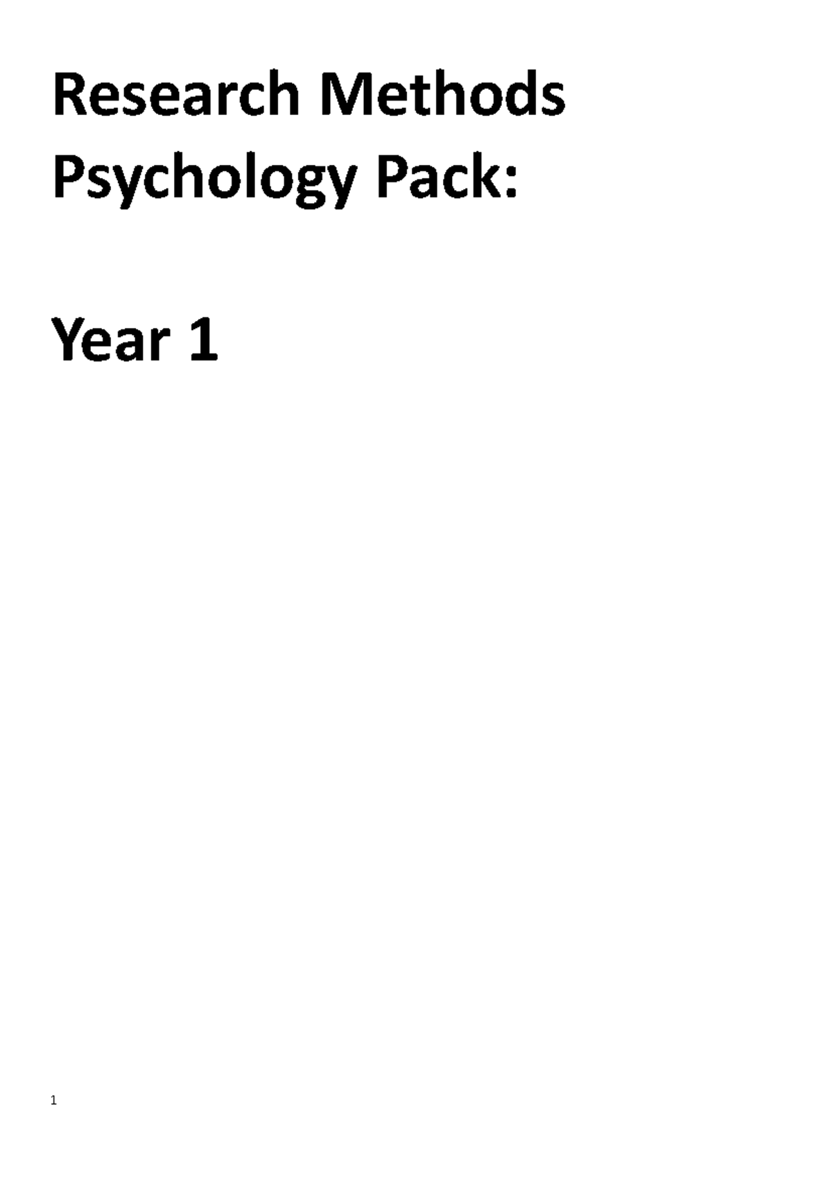 Research Methods Psychology Pack - Research Methods Psychology Pack ...