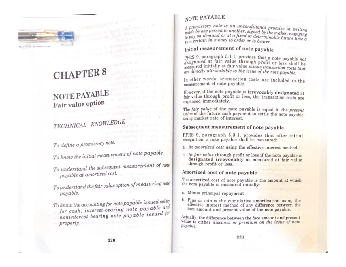 Valix Book Note Payable - NOTE PAYABLE A promissory note is an ...