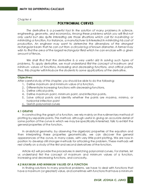 Function and Limits - Calculus 1 - PangSU - Studocu