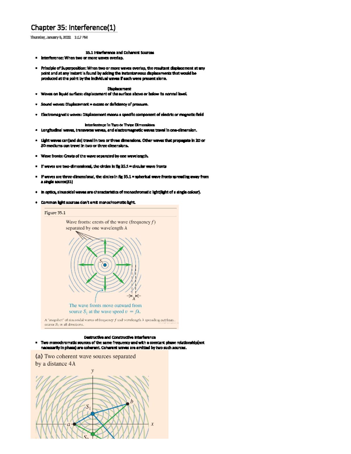 PHYS 158 Interference - A summary of all of the necessary formulas ...