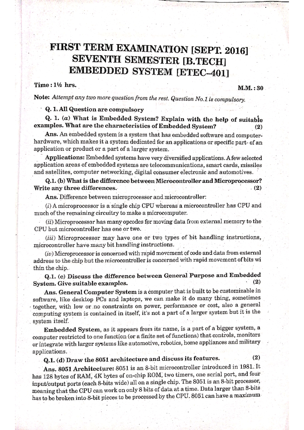 Es 2016 first and end term - btech - Studocu