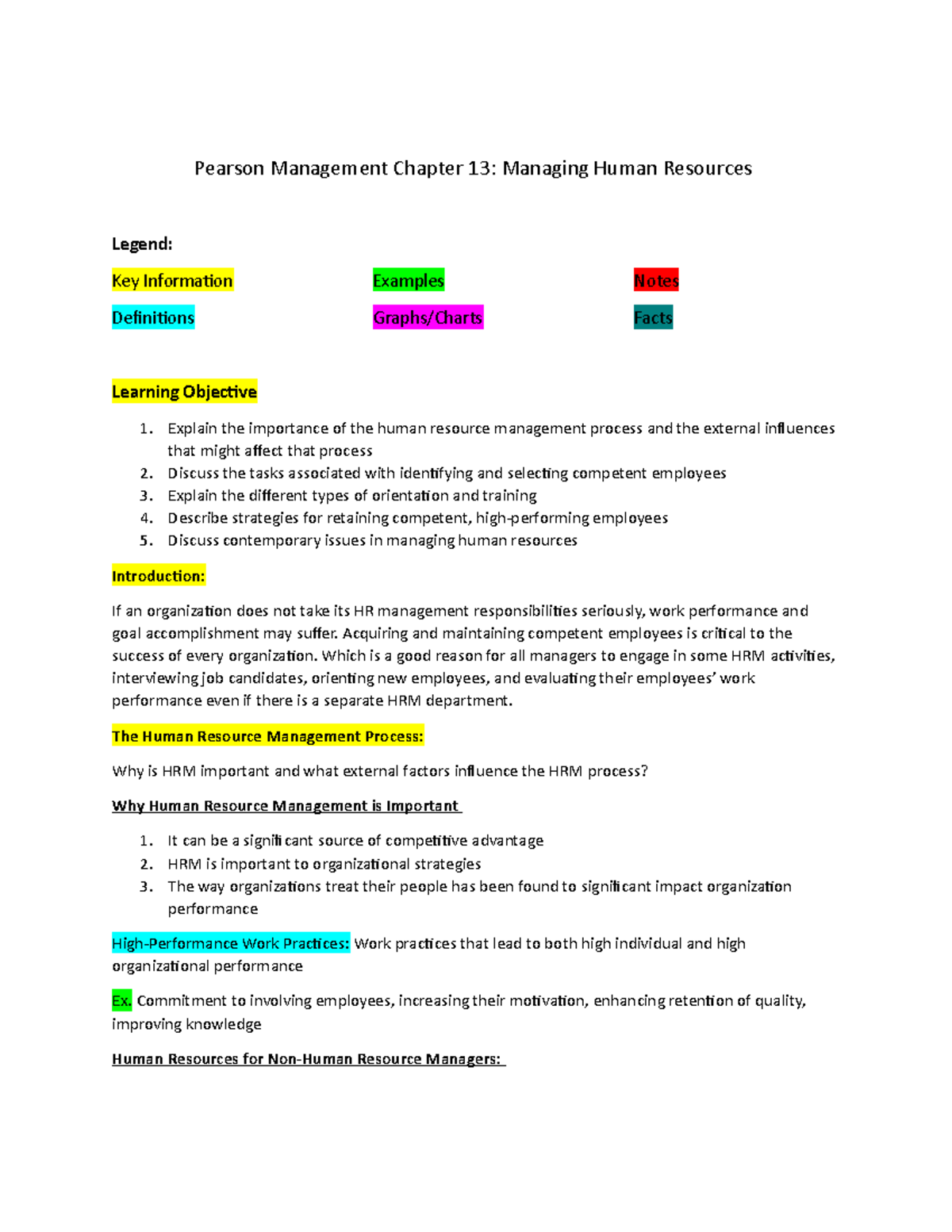 Pearson Management Chapter 13 Managing Human Resources - Pearson ...