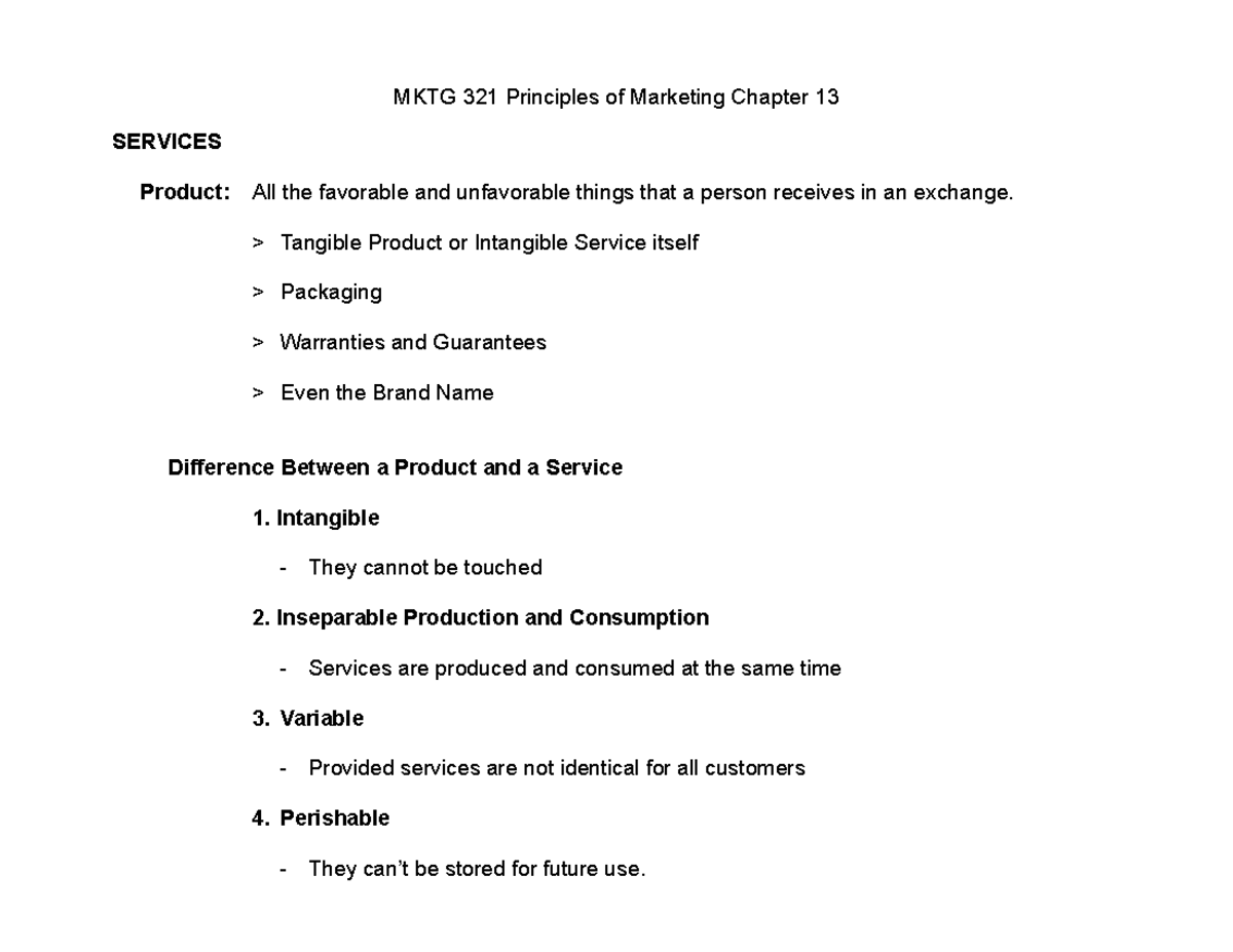 321 Marketing Principles Chapter 13 - MKTG 321 Principles of Marketing ...
