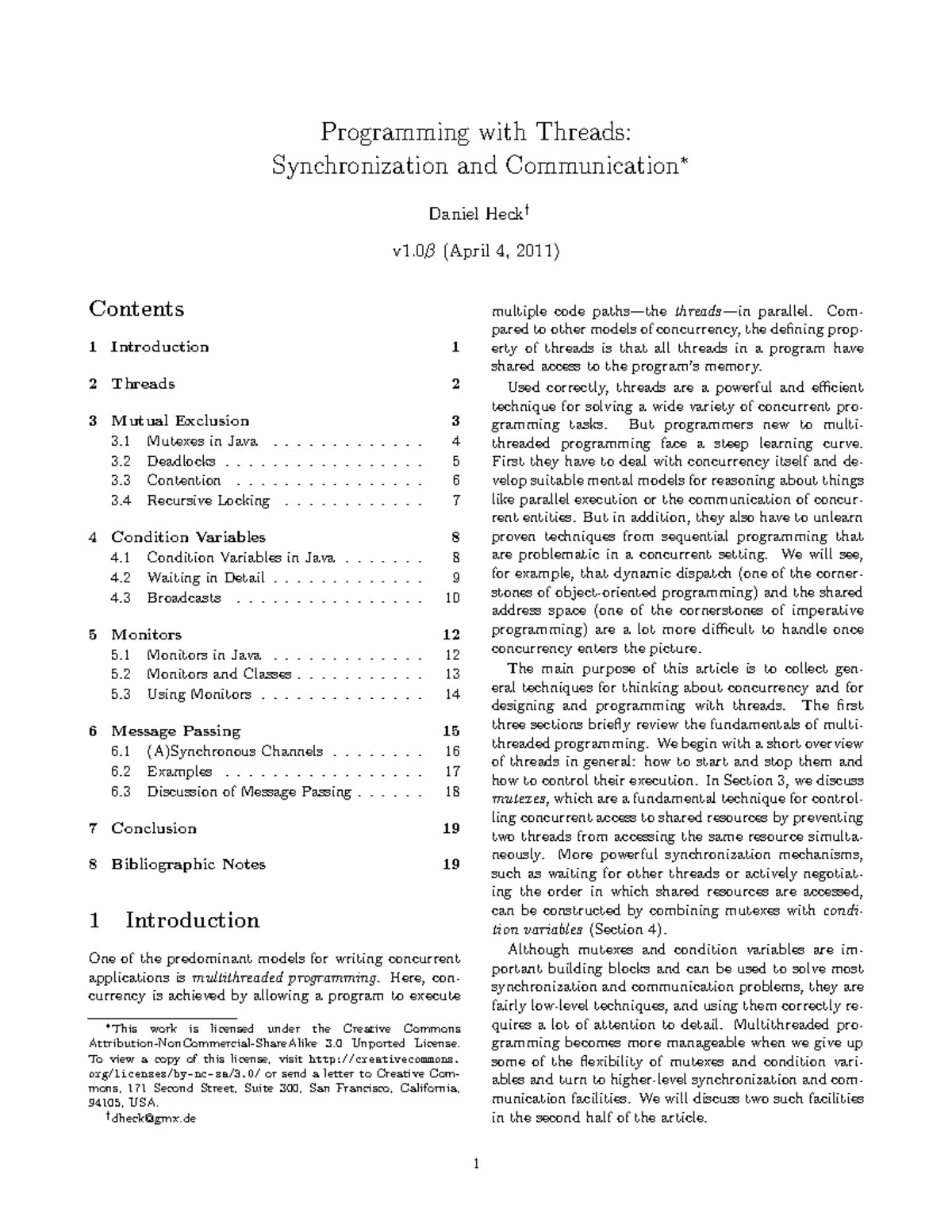 Programming-with-Threads - Programming with Threads: Synchronization and Communication ∗ Daniel ...