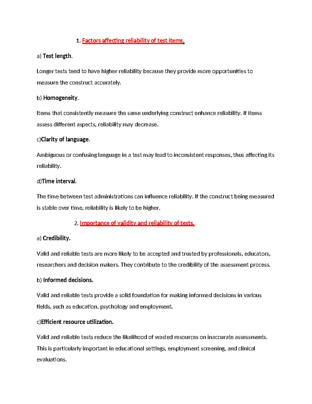 Measurements AND Evaluation - Factors affecting reliability of test ...