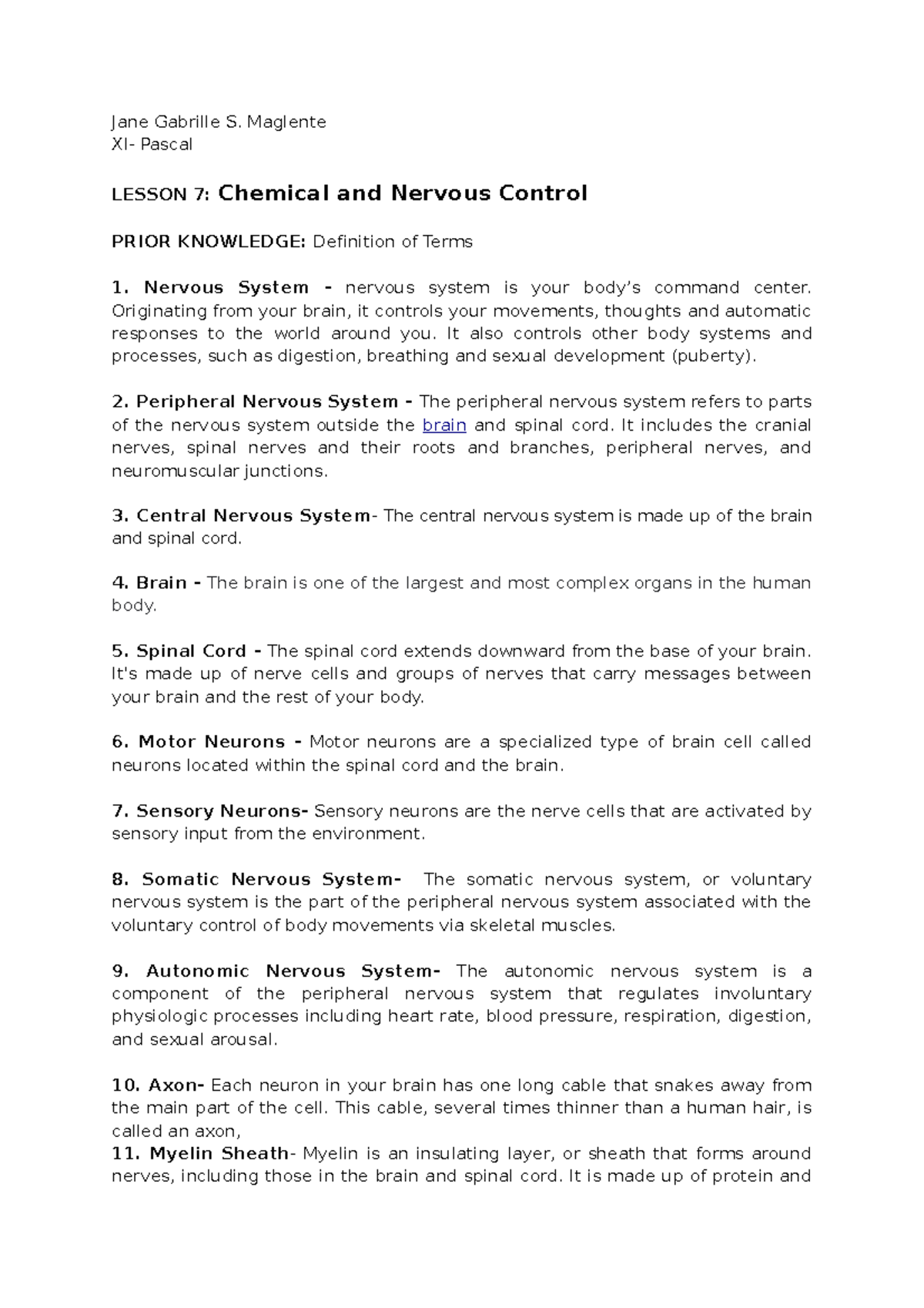 GEN-BIO - This will help some students in their gen-bio class. - Jane ...