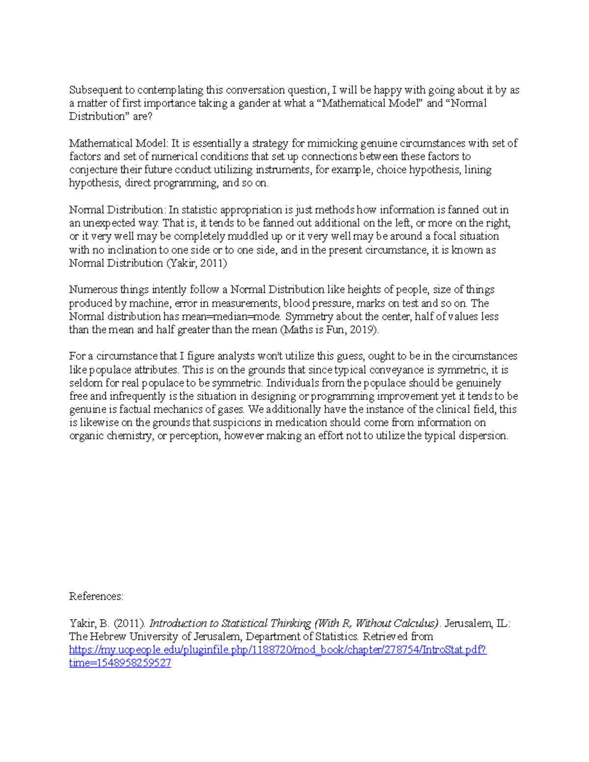 Discussion unit 6 - Subsequent to contemplating this conversation ...