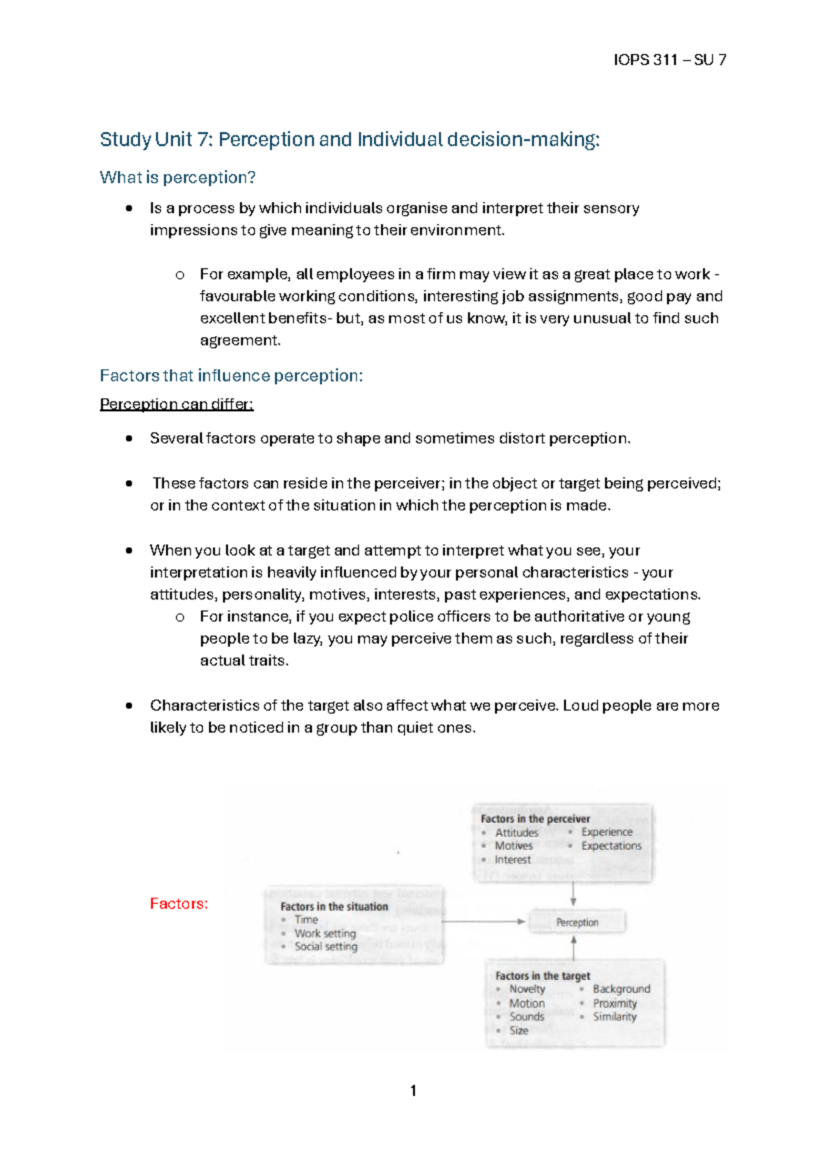 IOPS 311 - SU 7 - Summary Industrial Organization - Study Unit 7 ...