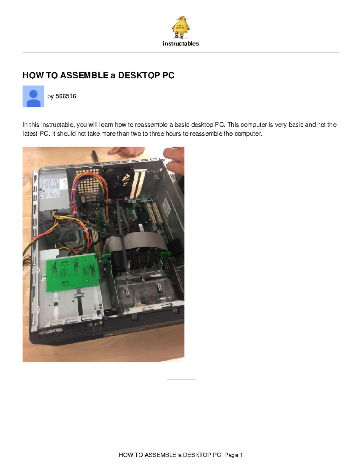 HOW TO Assemble a Desktop PC - instructables HOW TO ASSEMBLE a DESKTOP ...