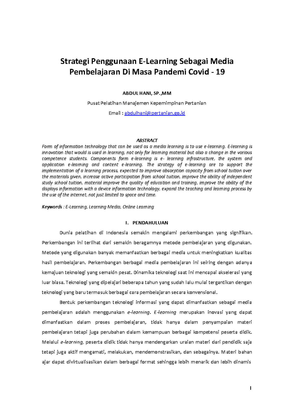 4. Strategi penggunaan e-learning sbg media pembelajaran di masa ...