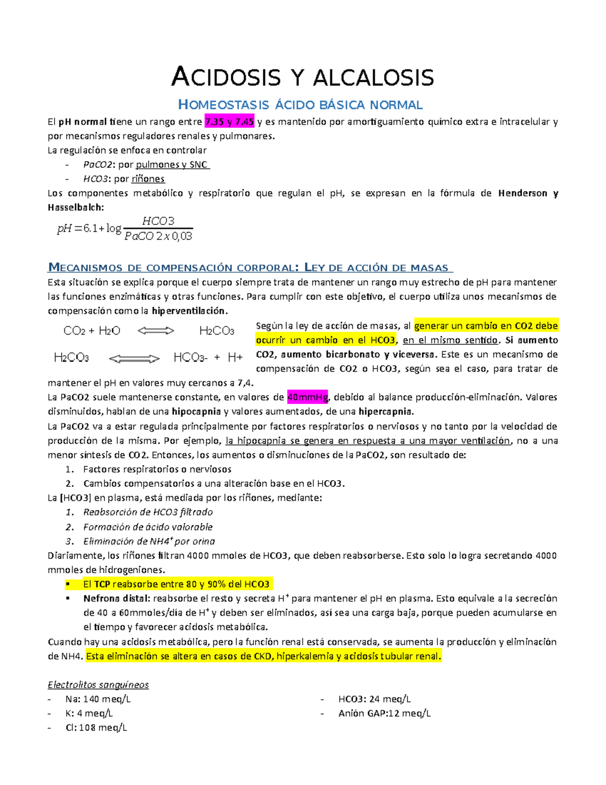 25. Acidosis y alcalosis - ACIDOSIS Y ALCALOSIS HOMEOSTASIS ÁCIDO ...