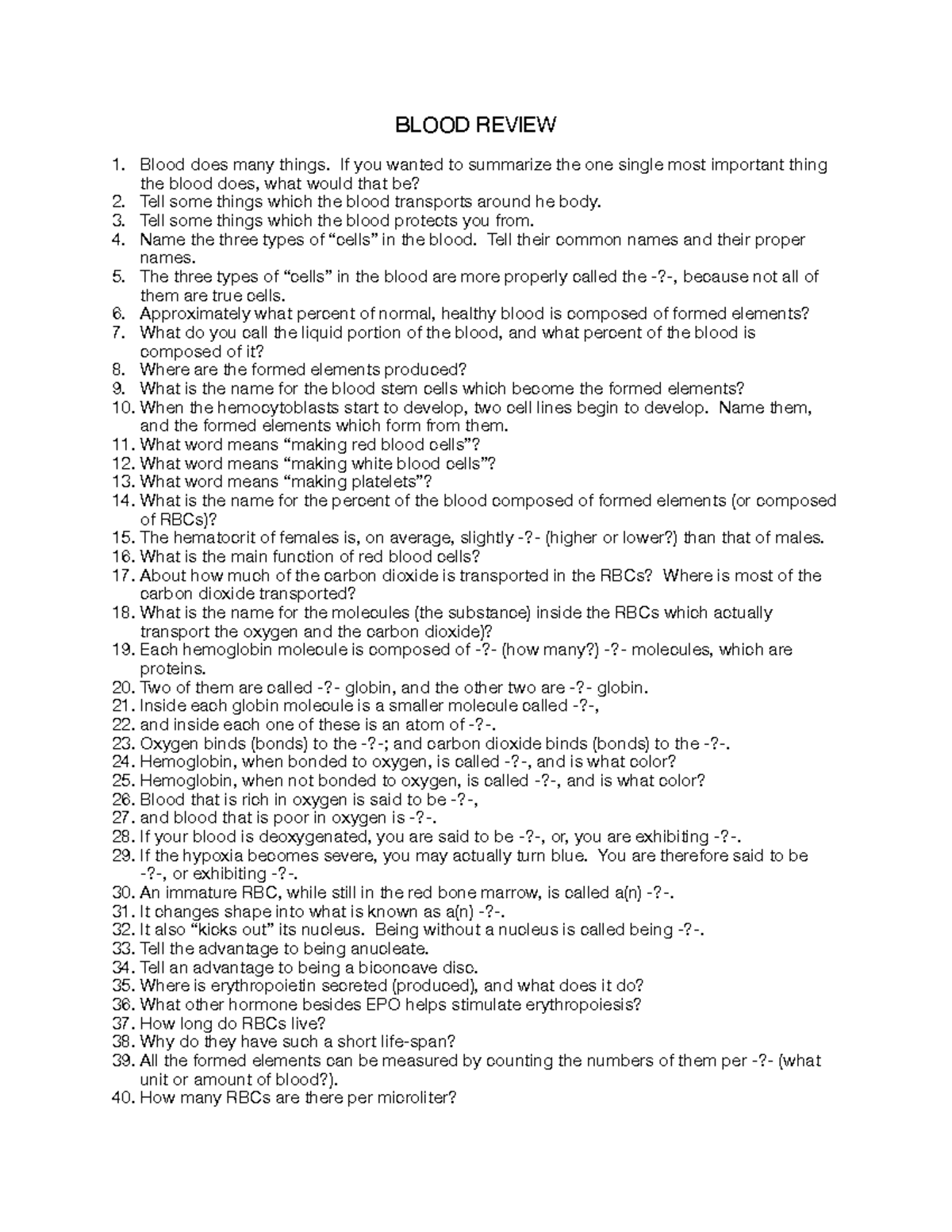 Blood Review - BLOOD REVIEW Blood does many things. If you wanted to ...