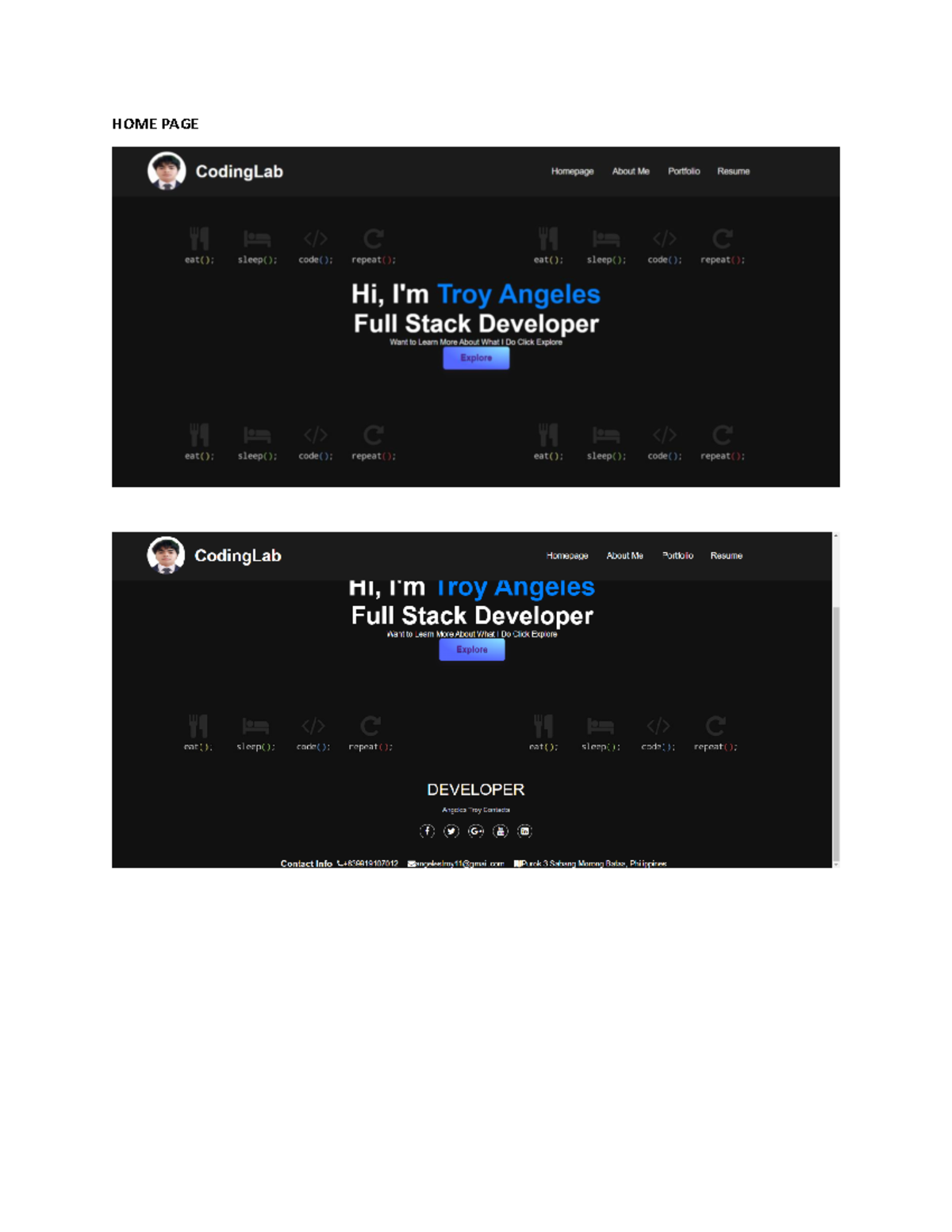 Web Portfolio Screenshot - Information and Communications Technology (ICT) Strand - Studocu