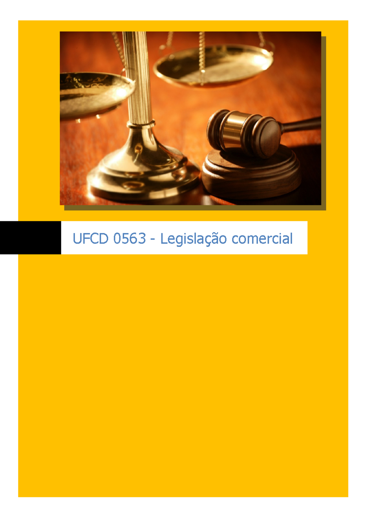 UFCD 0563 - Legislação Comercial Oficial - UFCD 0563 - Legislação ...
