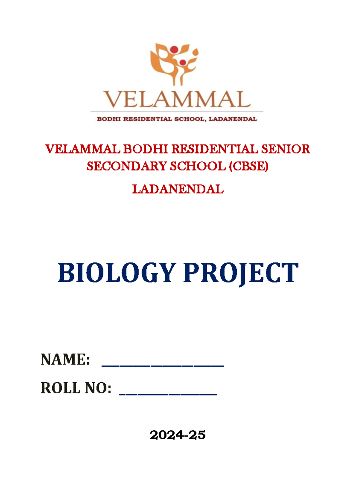 Project Certificate-1 - VELAMMAL BODHI RESIDENTIAL SENIOR SECONDARY ...