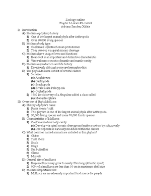 Principle of zoology outline 18 - Principle of zoology outline Chapter ...