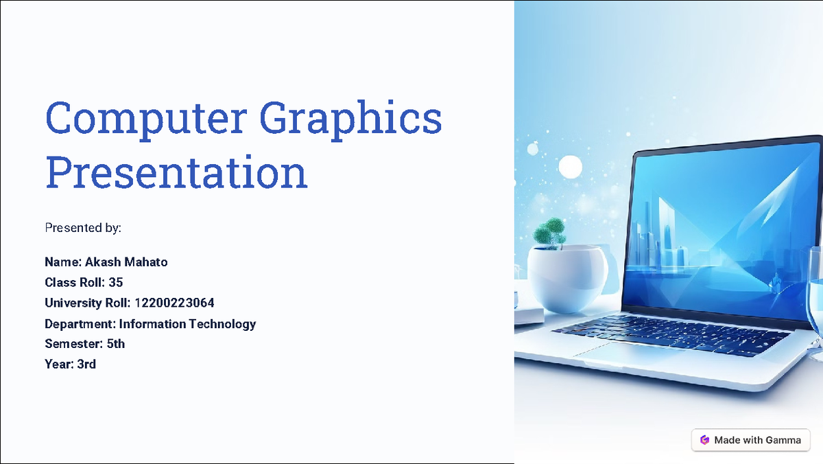 Computer-Graphics-Presentation - Computer Graphics Presentation ...