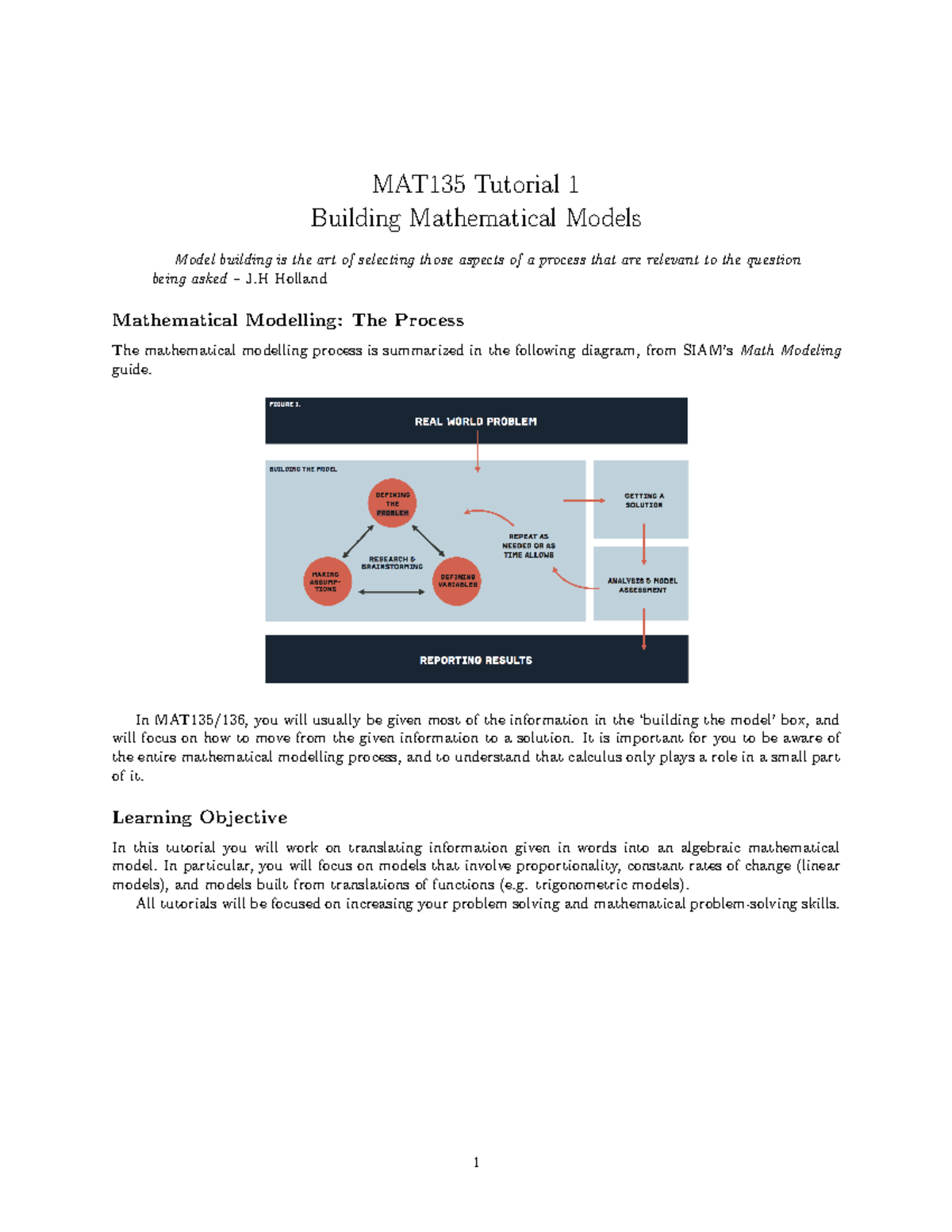 MAT135 Tutorial 1 worksheet - MAT135 Tutorial 1 Building Mathematical ...