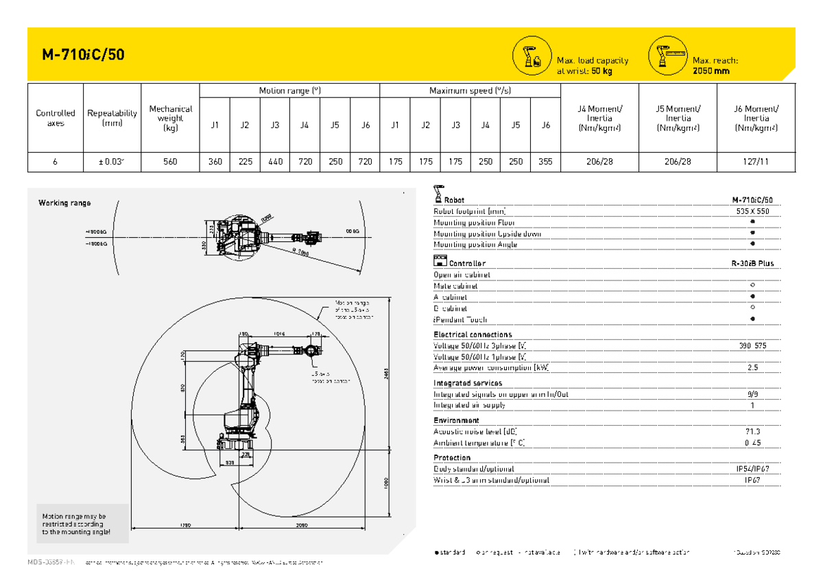 Datasheet M-710i C-50 - manual - M-710iC/ 535 X 550 R-30iB Plus - 380 ...